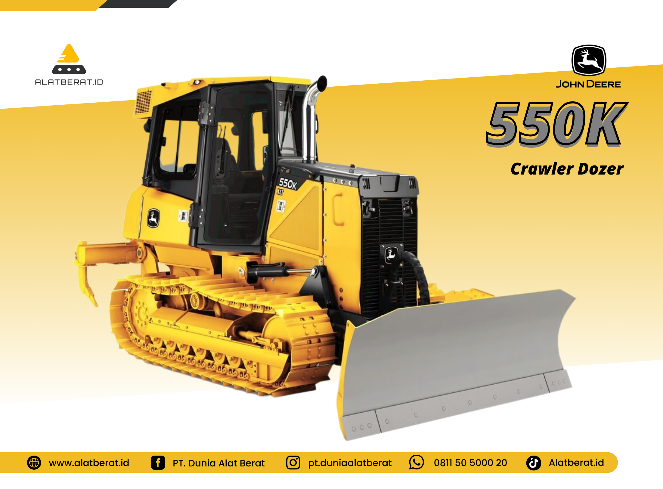 Distributor alat berat Bulldozer John Deere 550K
