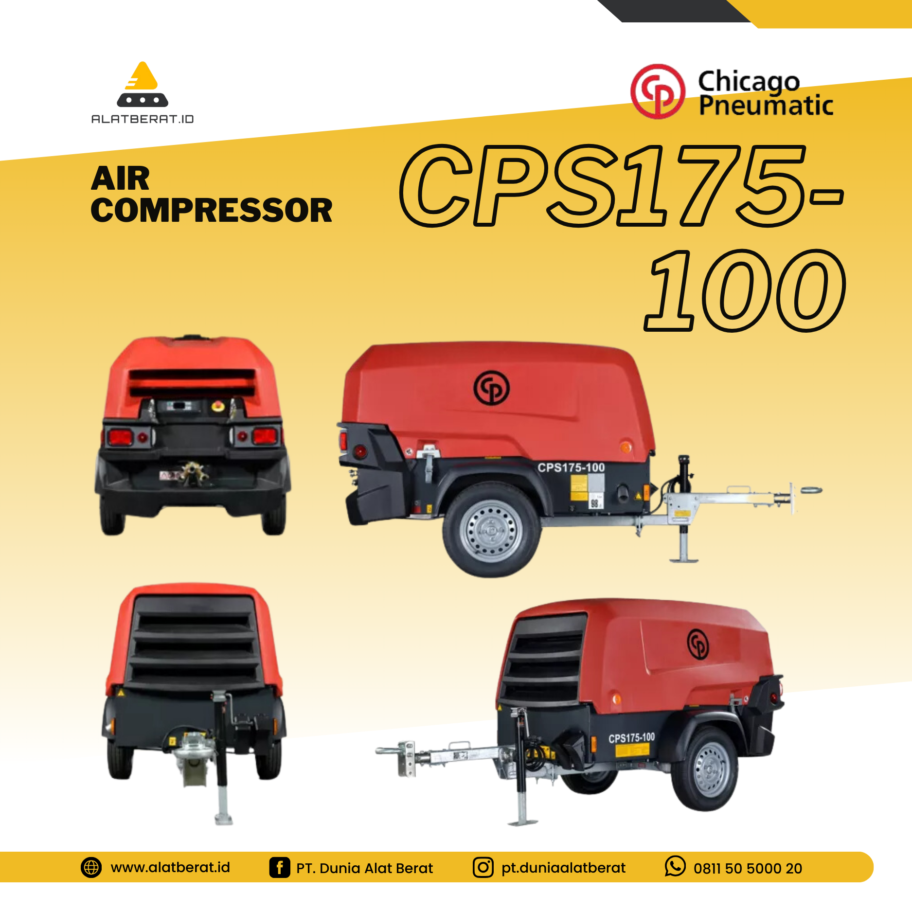 Distributor Chicago Pneumatic CPS175-100 Air Compressor - ALATBERAT.ID
