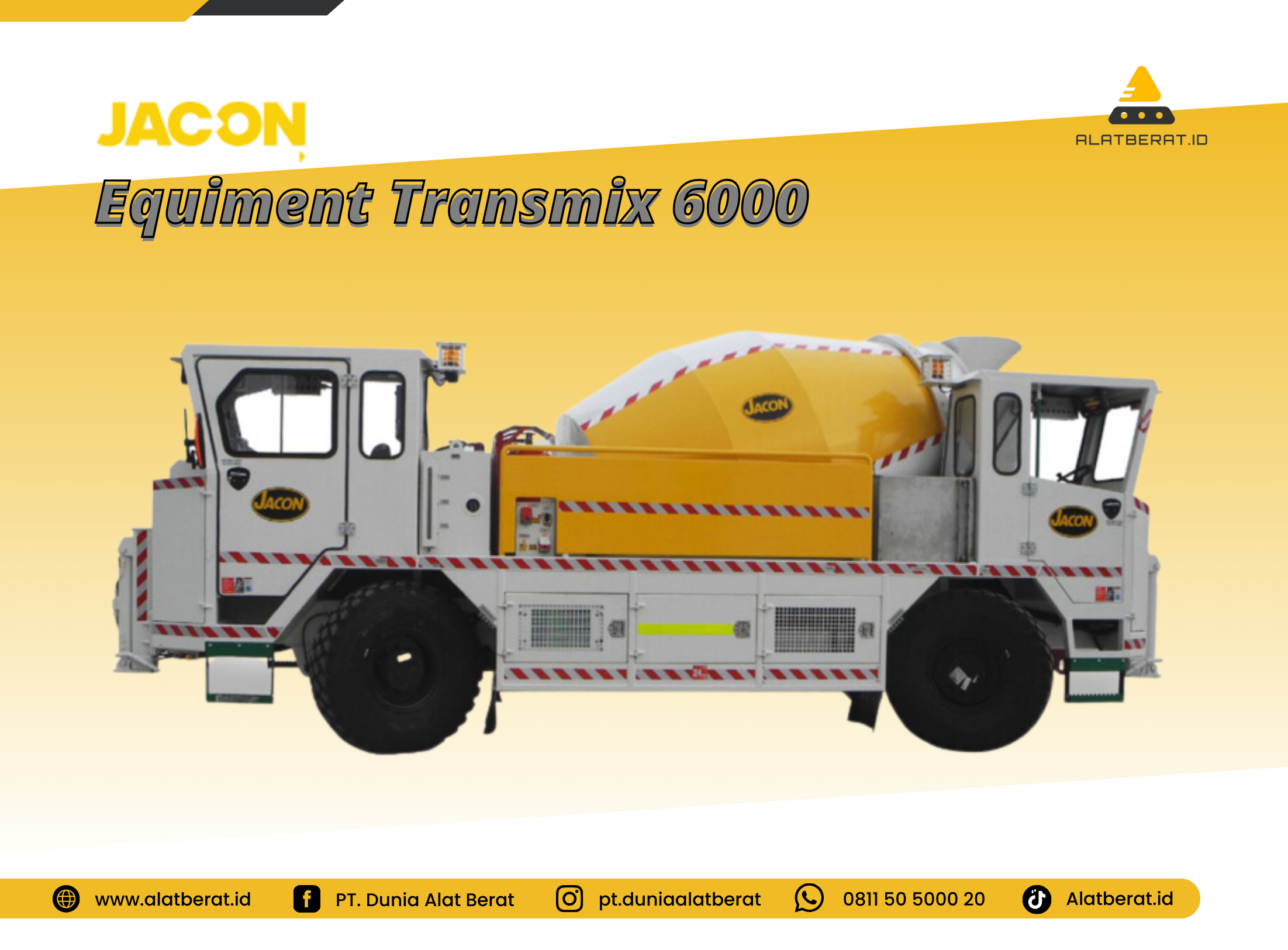 Distributor alat berat Concrete Mixer JACON EQUIPMENT TRANSMIX 6000