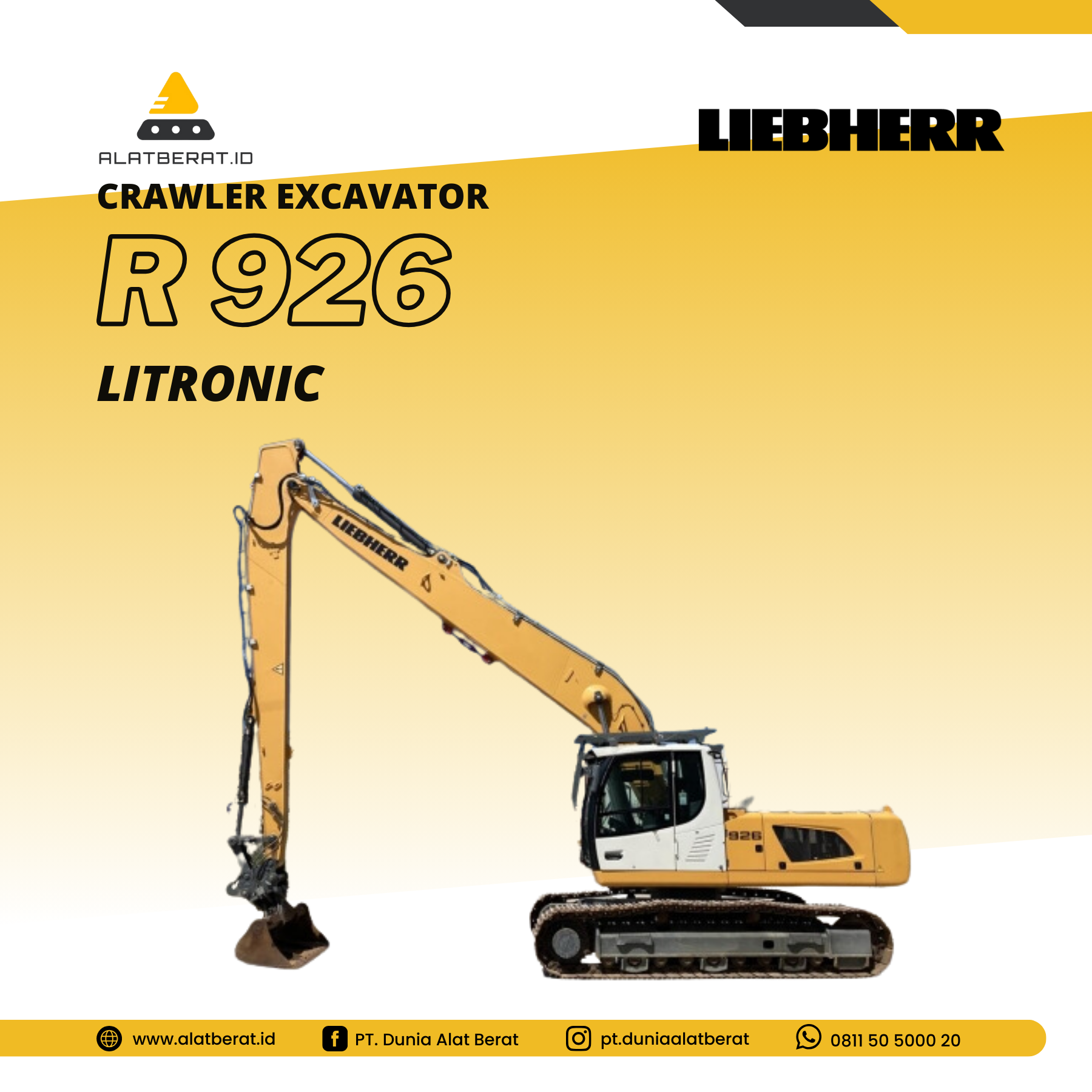 Distributor Alat Berat LIEBHERR CRAWLER EXCAVATOR R 926 LITRONIC ...
