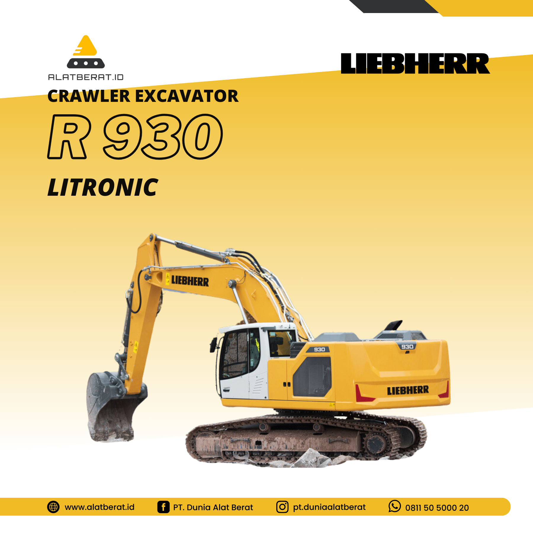 Distributor Alat Berat LIEBHERR CRAWLER EXCAVATOR R 930 LITRONIC ...