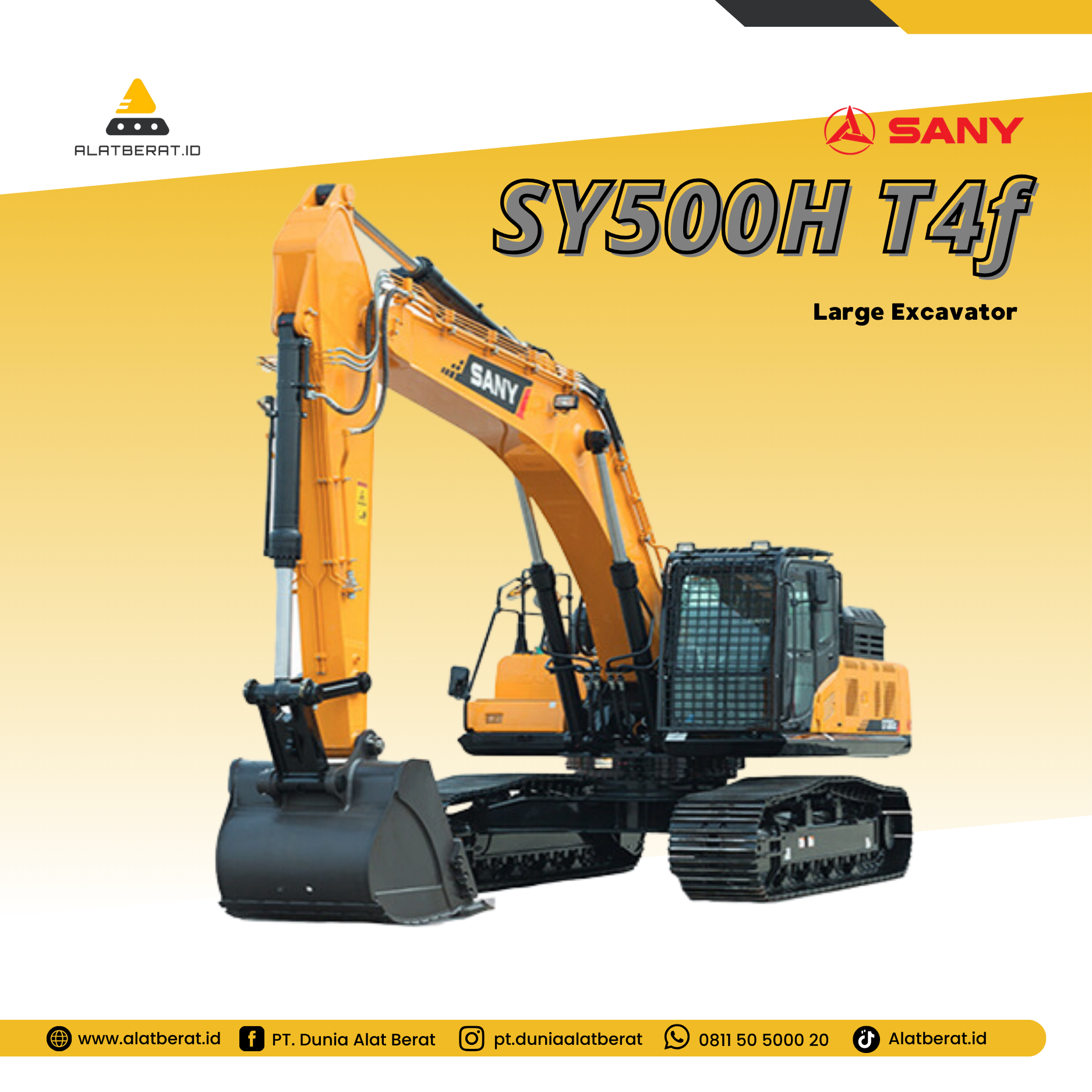 Distributor Alat Berat SANY LARGE EXCAVATOR SY500H T4f - AlATBERAT.ID