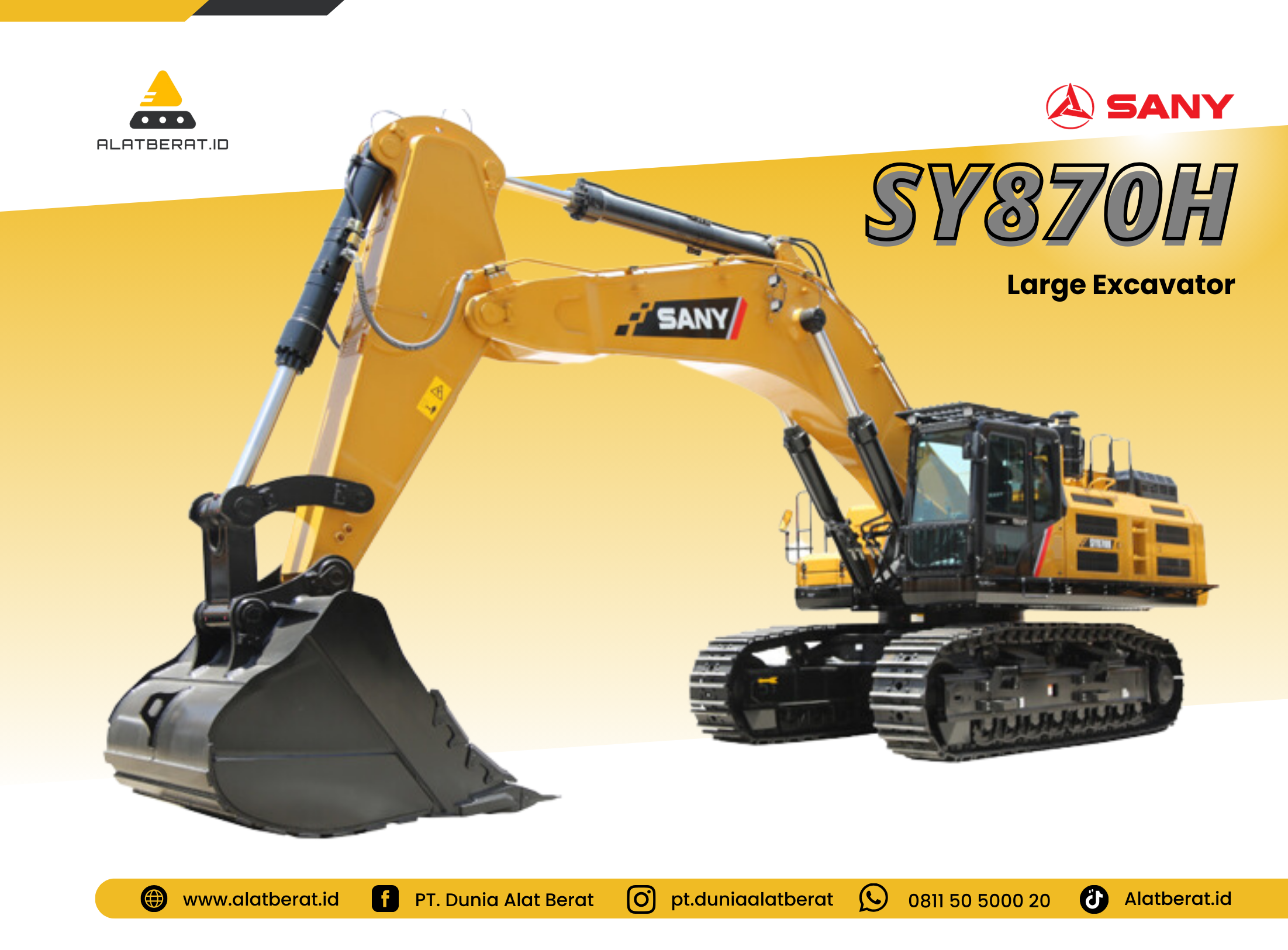 Distributor Alat Berat SANY LARGE EXCAVATOR SY870H - ALATBERAT.ID