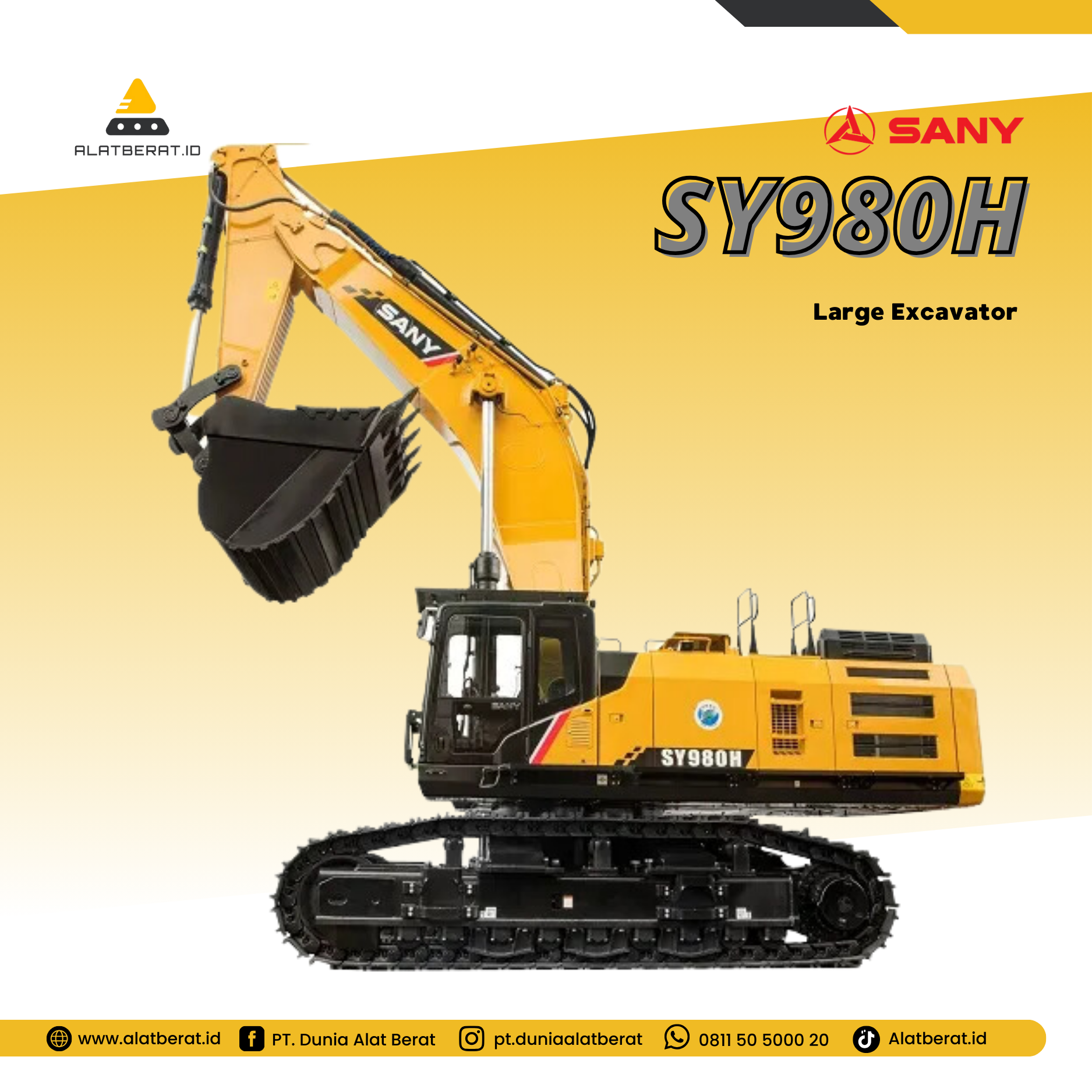 Distributor Alat Berat SANY LARGE EXCAVATOR SY980H - ALATBERAT.ID