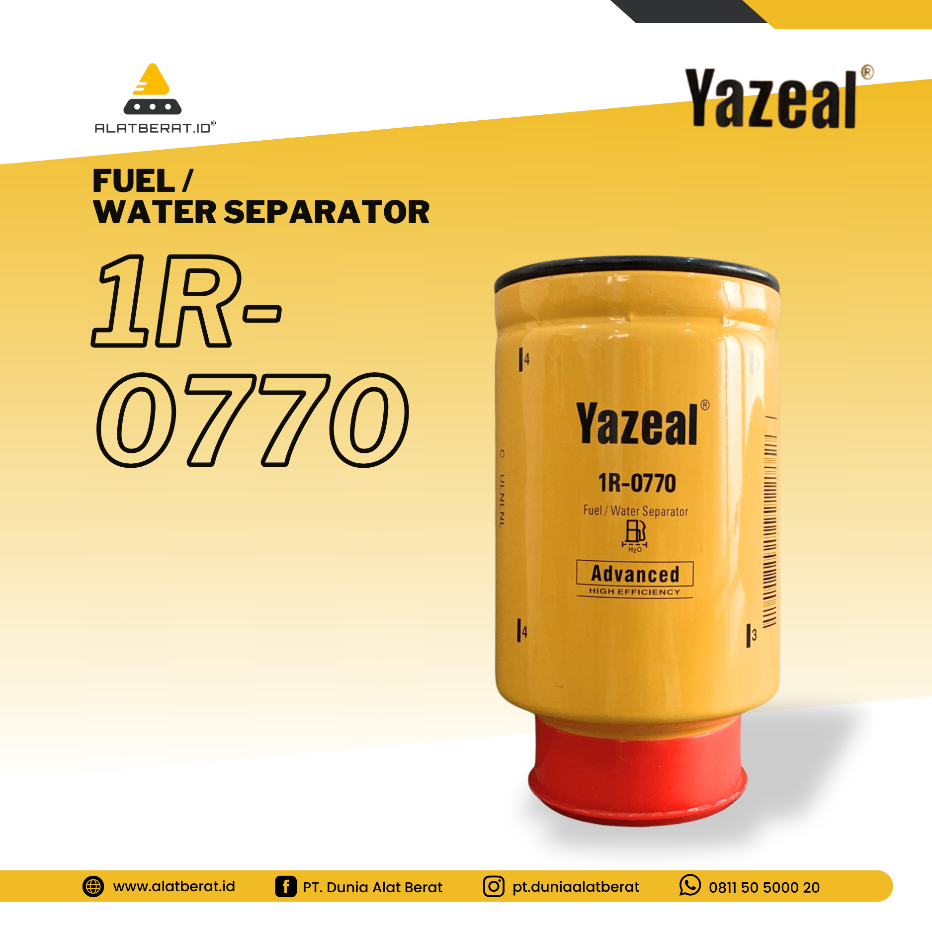 Distributor YAZEAL Fuel Filter 1R-0770 - ALATBERAT.ID